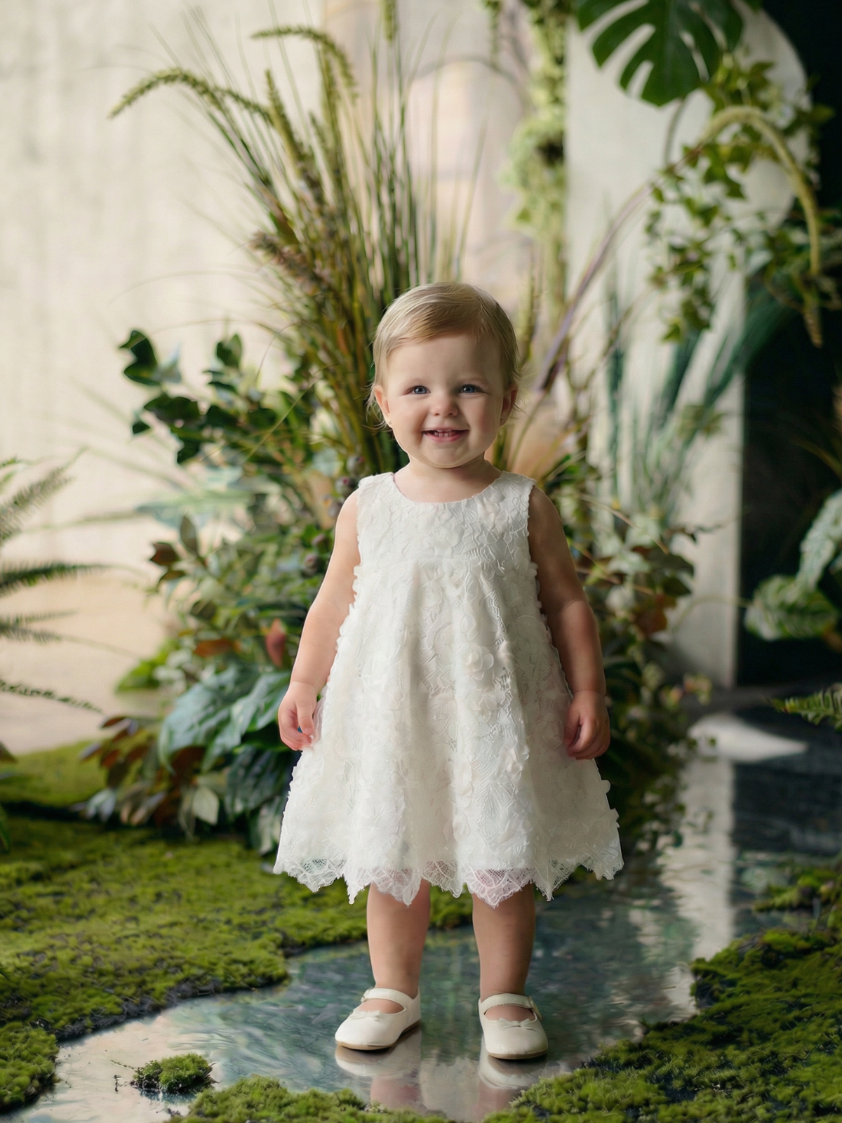 Baby Girl’s Floral Lace Baptism Dress | Teter Warm Rosalyn SB65
